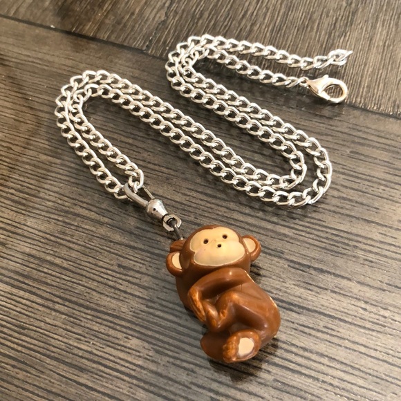Vintage | Jewelry | Vintage Monkey Necklace Zipper Pull | Poshmark